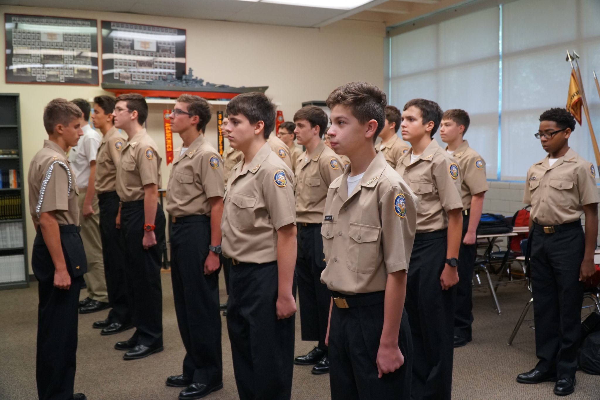 NJROTC Cadets Stand Tall for Inspection - Brother Martin High School