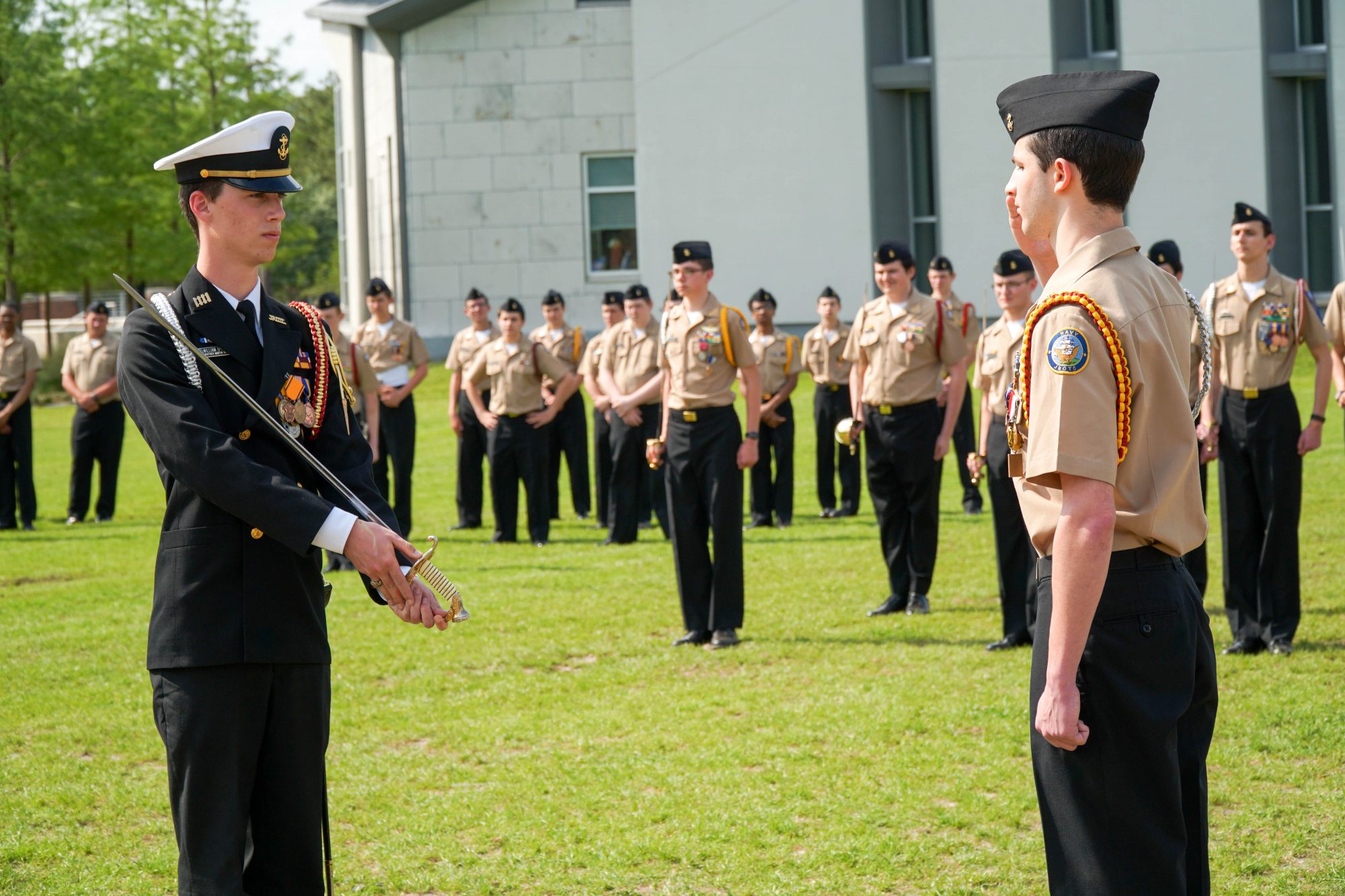 NJROTC Cadets Turn Over Command - Brother Martin High School