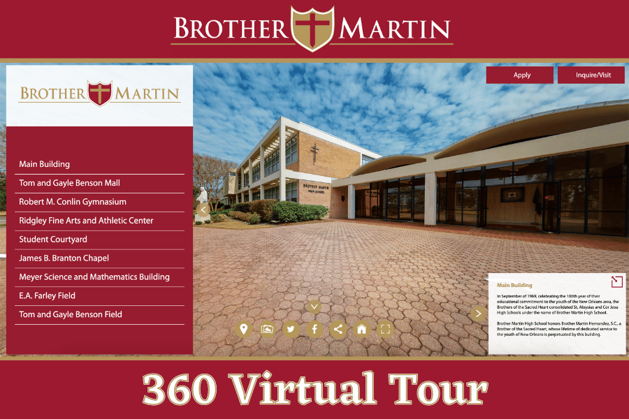 Welcome to Brother Martin! Take a 360 Virtual Tour of Our Campus ...
