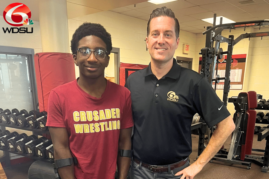 WDSU: "Born without right leg, Brother Martin High School wrestler Noah ...